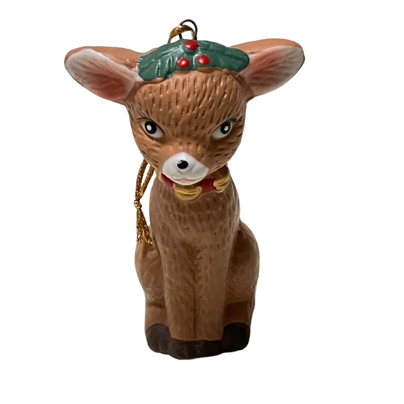 Vintage | Holiday | Vintage Ceramic Reindeer Christmas Ornaments Lot Of ...